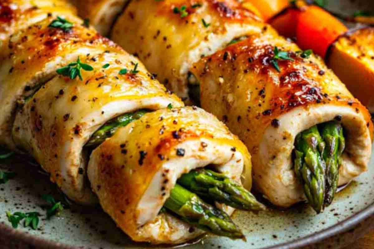 Involtini di pollo ripieni di asparagi e scamorza | Buttalapasta